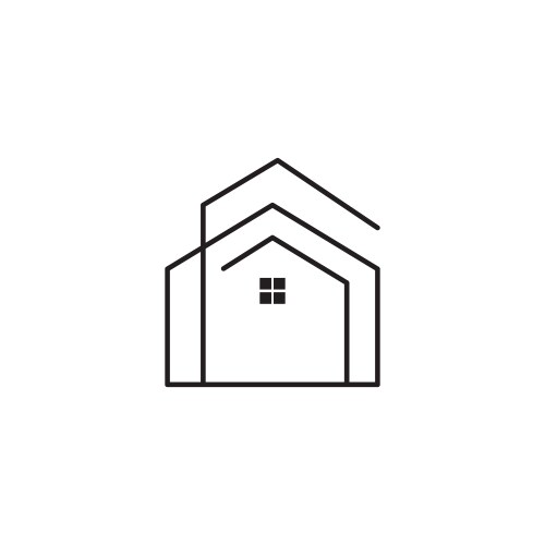 Construction minimalist house modern icon logo Vector Image