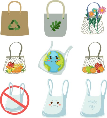 Save the earth elements set Royalty Free Vector Image