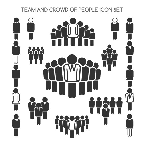 Crowd icon Royalty Free Vector Image - VectorStock