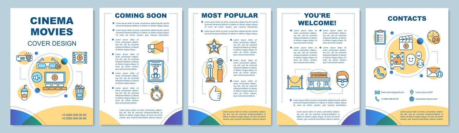 Entertainment industry poster template layout Vector Image