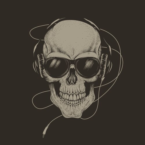 Skull with Headphones Vector Images (over 1,700)