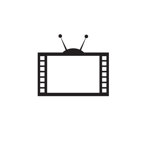 Tv channel program icon logo design template Vector Image