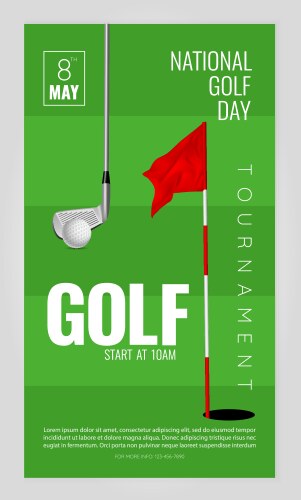 Banner of golf tournament Royalty Free Vector Image