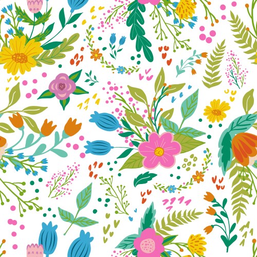 Red floral seamless pattern background Royalty Free Vector