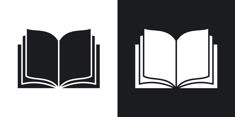 Black book abstract logo isolated on white Vector Image