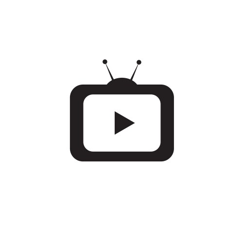 Tv channel program icon logo design template Vector Image