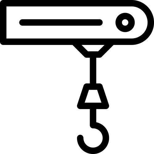 Crane a machine equipped with hoist Royalty Free Vector