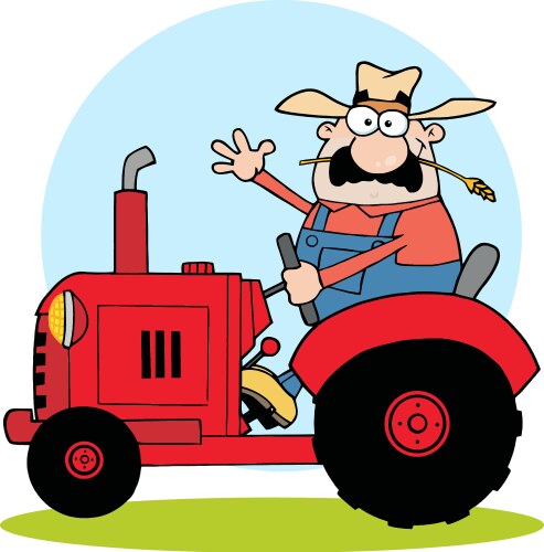 Cartoon tractor Royalty Free Vector Image - VectorStock