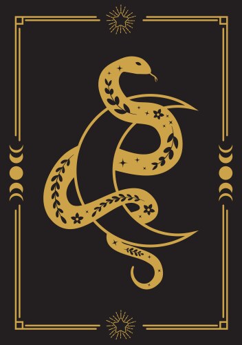 Rectangular golden boho frame Royalty Free Vector Image