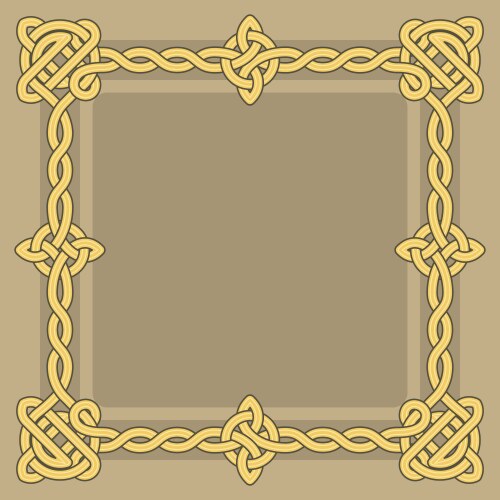 Hand drawn celtic frame design Royalty Free Vector Image