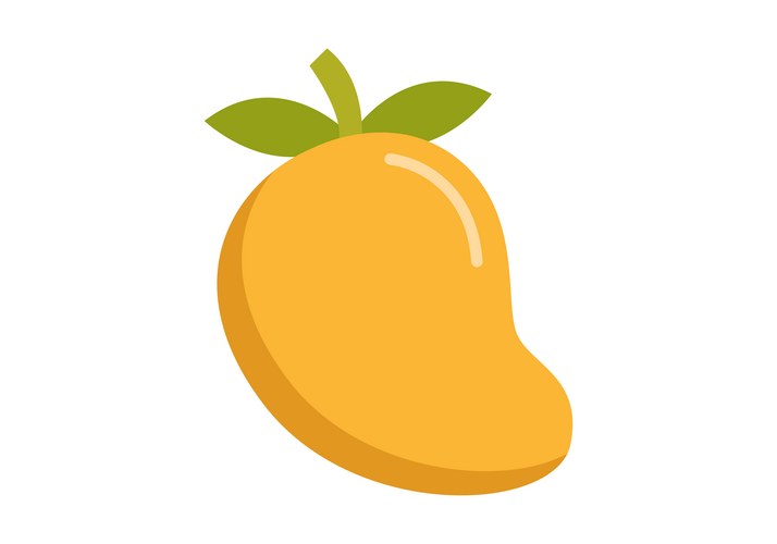 Cute Tropical Mango Illustration – Free Vector | VectorStock
