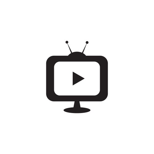 Tv channel program icon logo design template Vector Image