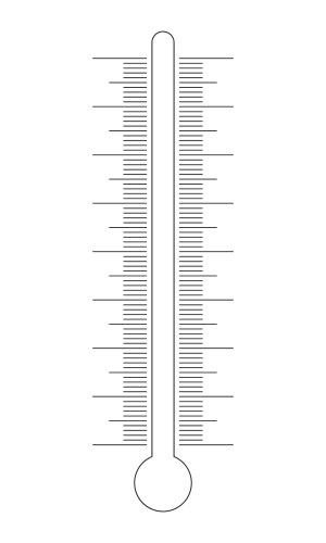 Simple thermometer scale mockup graphic gauge Vector Image