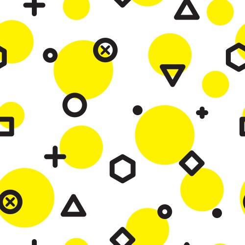 Abstract creative shapes seamless pattern simple Vector Image