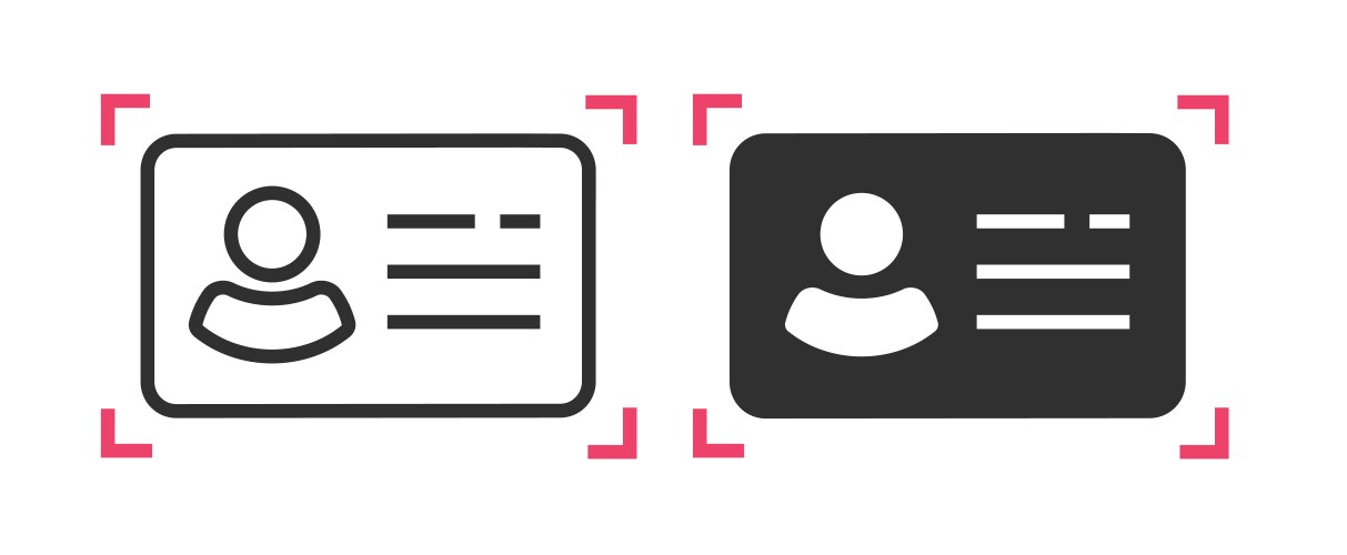 Digital id card showing verification with check Vector Image