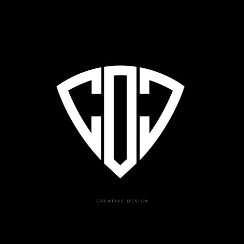 Letter b shield logo Royalty Free Vector Image