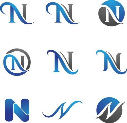 N letter logo Vector Images & Graphics for Commercial Use | VectorStock