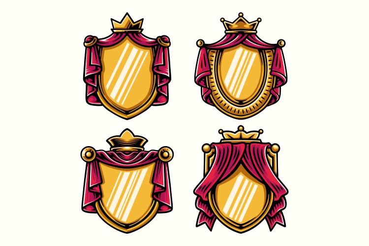 Heraldry Wedding Shield Vector Images (over 4,500)