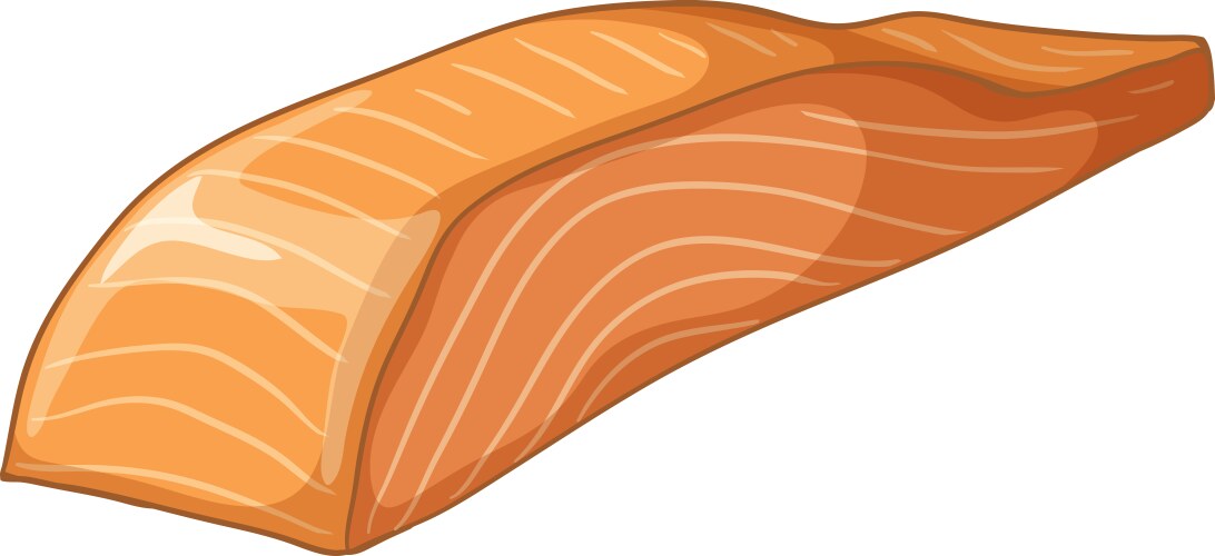 Simple salmon fish isolated cartoon Royalty Free Vector