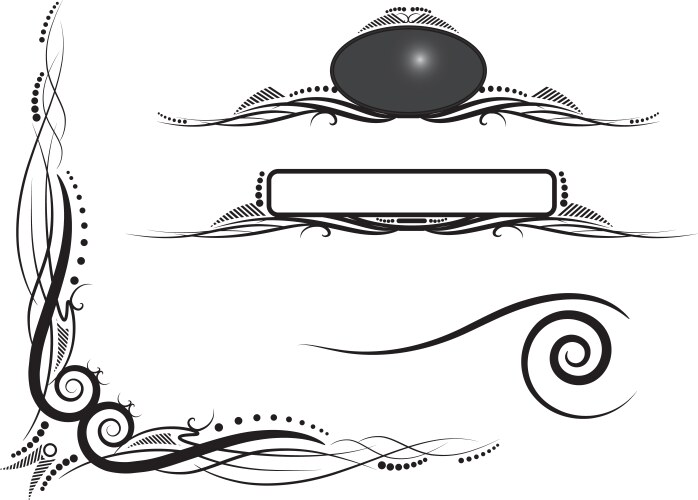 Viking runic corner design Royalty Free Vector Image