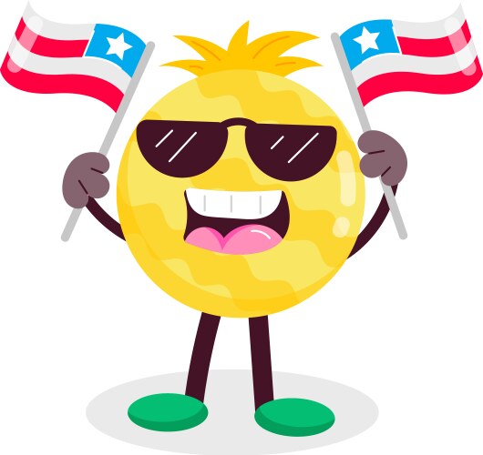 Usa celebrations flat stickers Royalty Free Vector Image