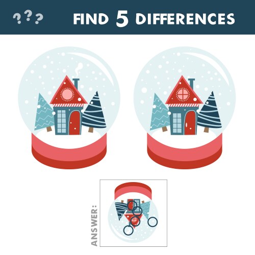 Find the differences game Royalty Free Vector Image