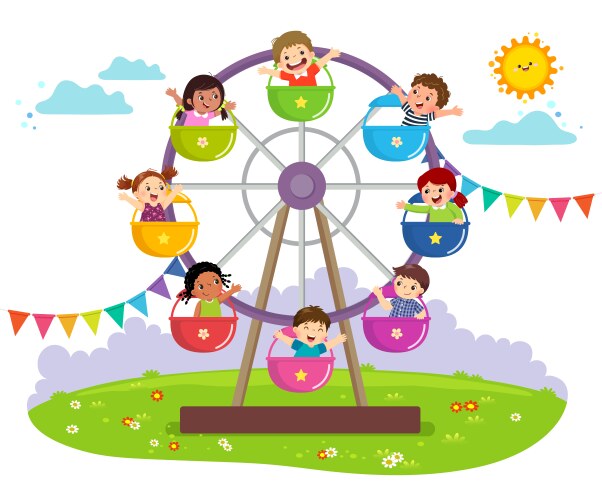 Ferris Wheel Cartoon Vector Images (over 2,900)
