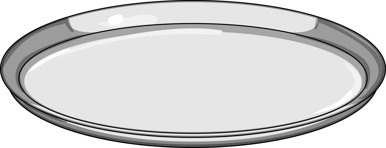 Dish food tray cartoon Royalty Free Vector Image