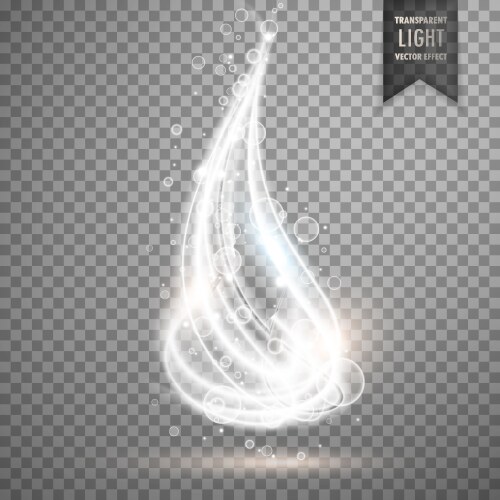 Transparent white light effect background Vector Image