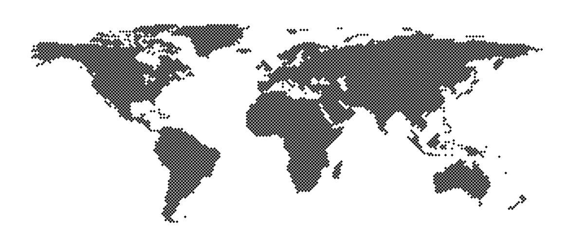 Abstract pixel world map halftone style Royalty Free Vector