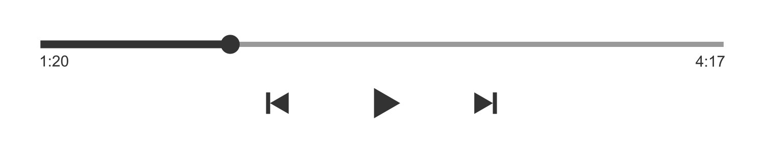 Loading bar with time slider play rewind Vector Image