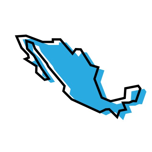 States mexico map Royalty Free Vector Image - VectorStock