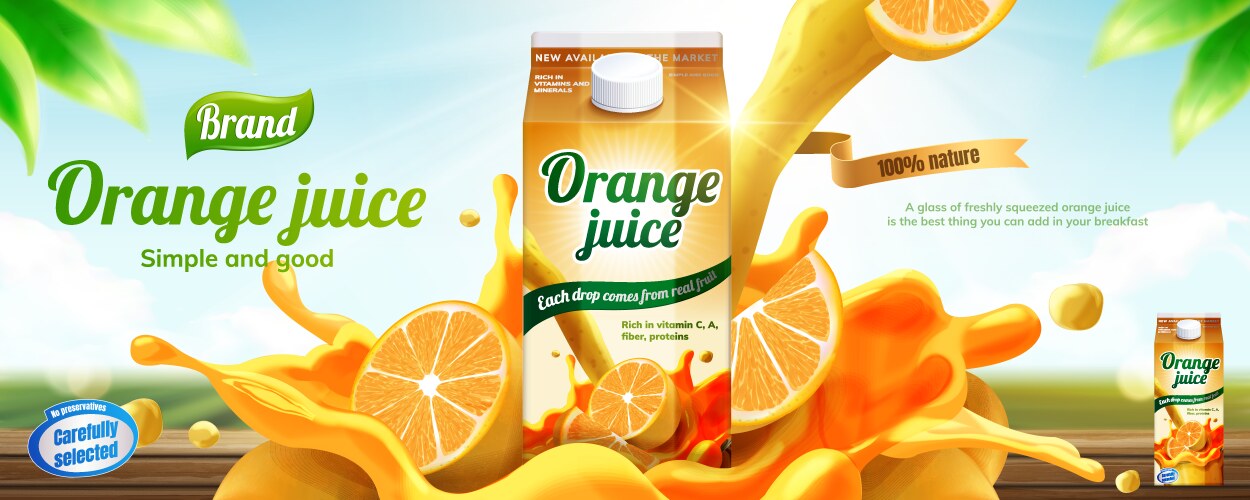 Colorful ring cereals ad banner Royalty Free Vector Image