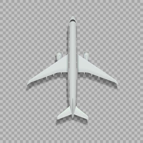 Airplane top view set Royalty Free Vector Image