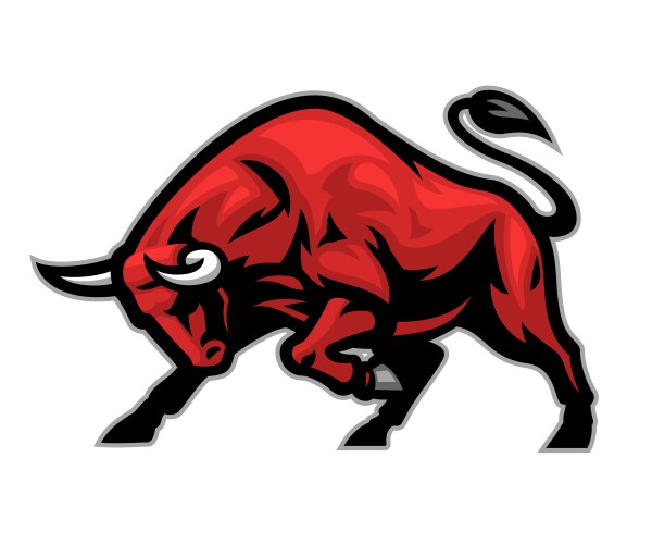 Angry bull head mascot Royalty Free Vector Image