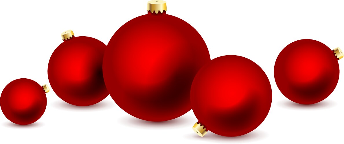 Red christmas balls Royalty Free Vector Image - VectorStock