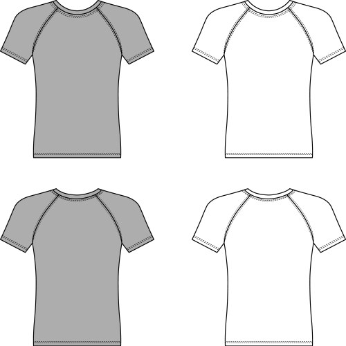 Raglan T-Shirt Template Vector Images (over 630)