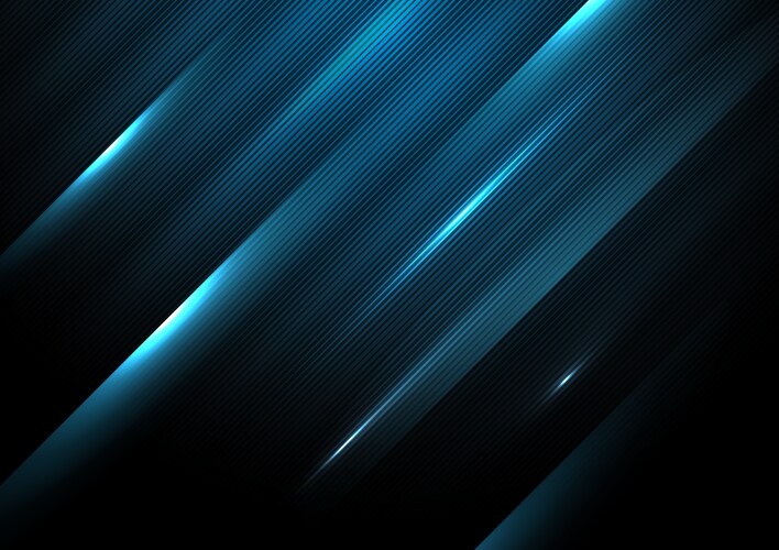 Blue metallic line overlap on dark hexagon mesh Vector Image