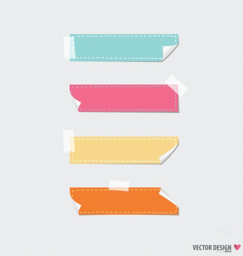Cute note papers ready for your message Royalty Free Vector