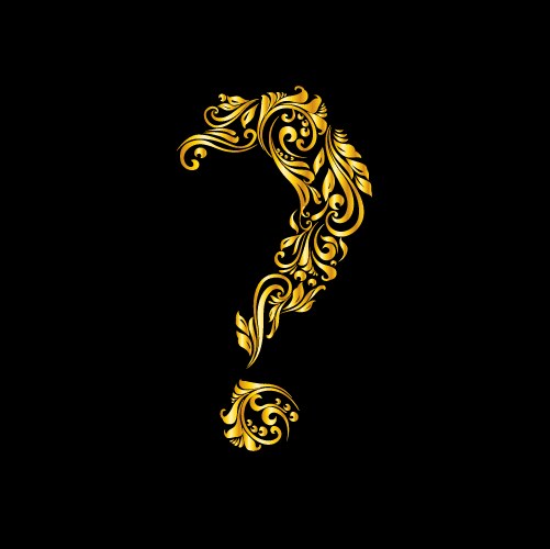 Question mark with cog wheels Royalty Free Vector Image