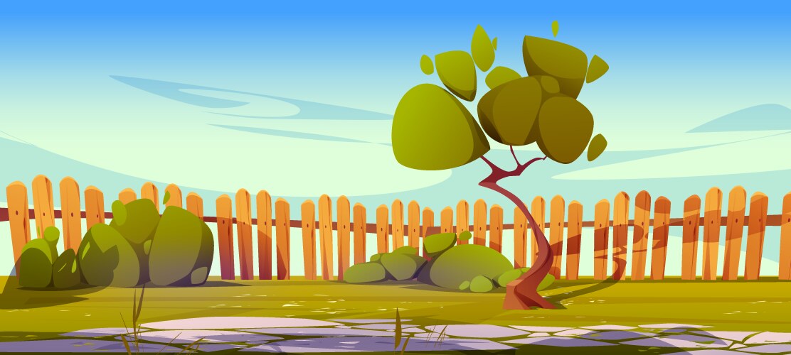 Back yard Royalty Free Vector Image - VectorStock