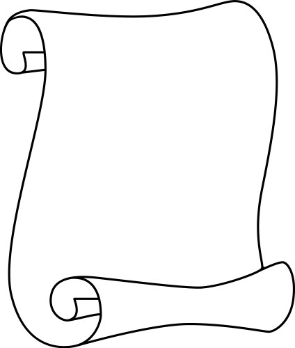 Horizontal scroll paper ancient shape Royalty Free Vector