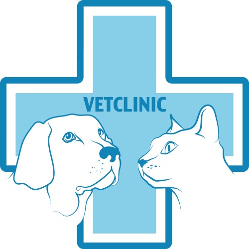 Veterinary clinic creative papercut craft design Vector Image