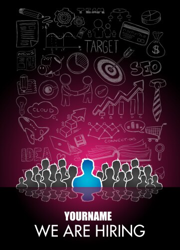We are hiring background for your posters Vector Image