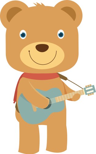 Guitar Teddy Bear Vector Images (over 330)