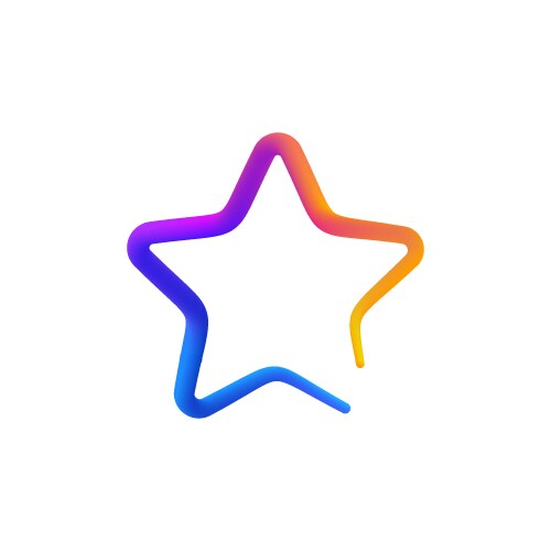 Rainbow star Royalty Free Vector Image - VectorStock