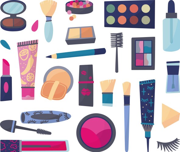 Makeup icon set Royalty Free Vector Image - VectorStock