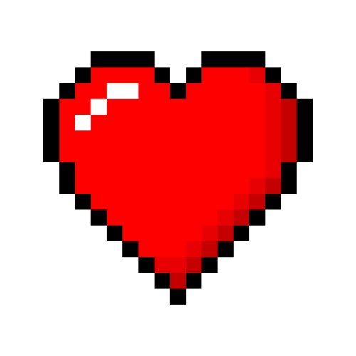 8-bit pixel heart character love icon couple Vector Image