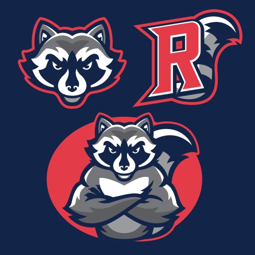 Angry racoon mascot set Royalty Free Vector Image