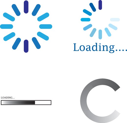 Trendy loading logo Royalty Free Vector Image - VectorStock